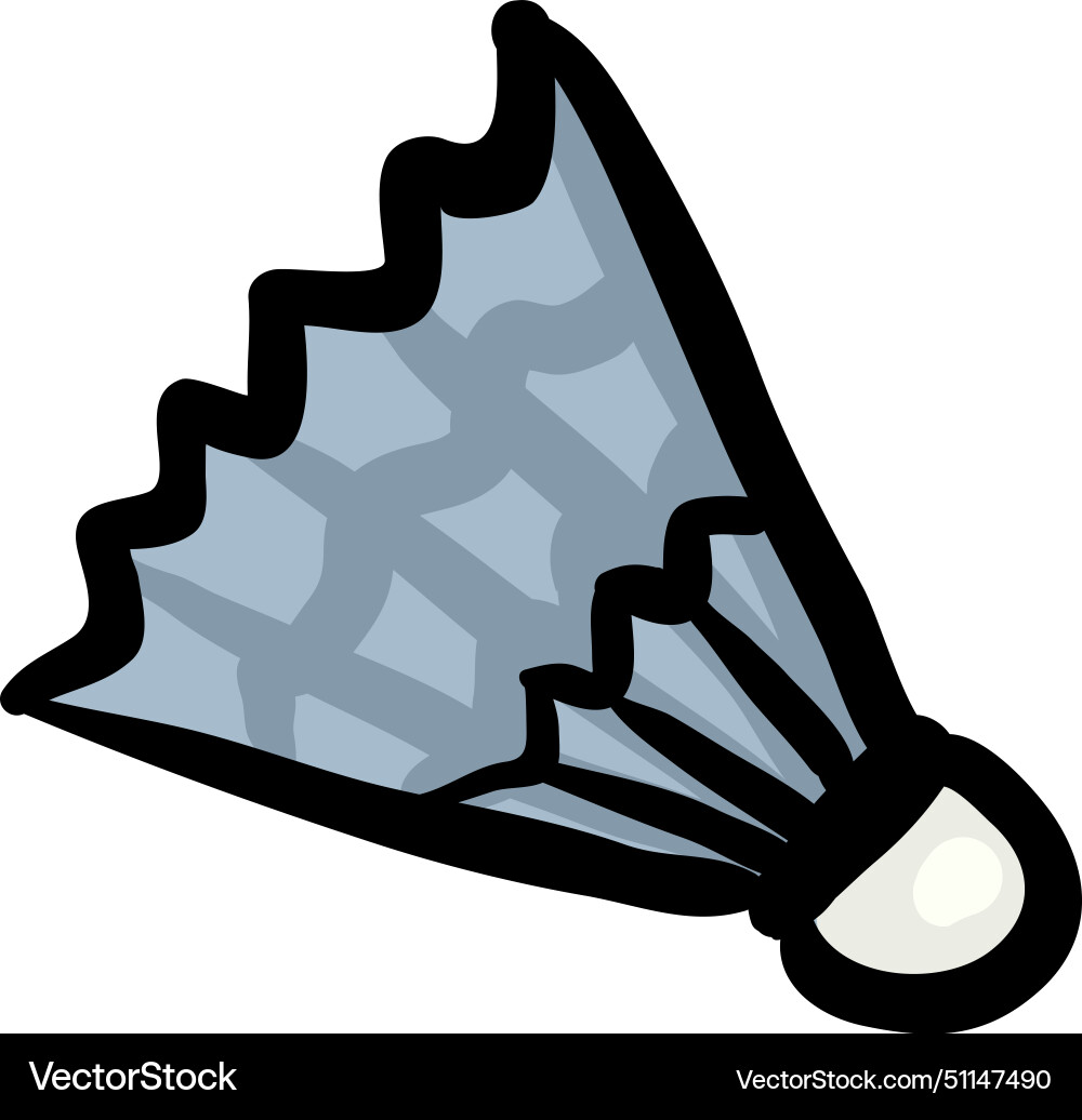 Shuttlecock - hand drawn doodle icon Royalty Free Vector