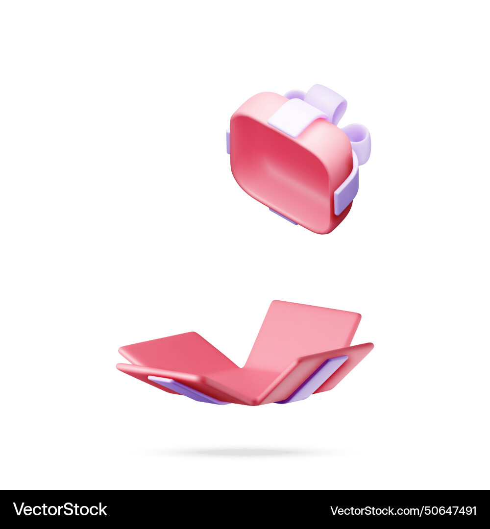 3d open gift box Royalty Free Vector Image - VectorStock