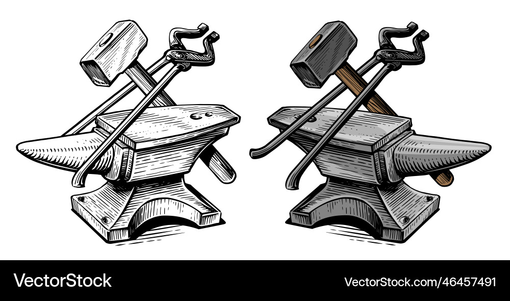 Blacksmithing Tools Concept Royalty Free Vector Image