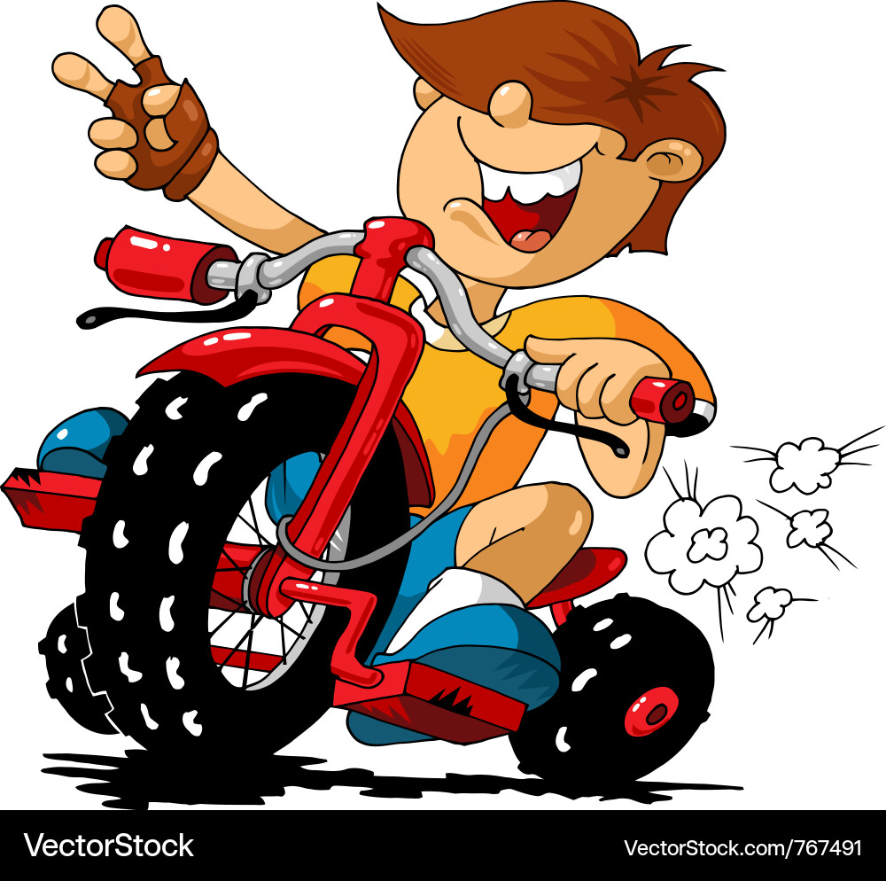Cartoon rider Royalty Free Vector Image - VectorStock