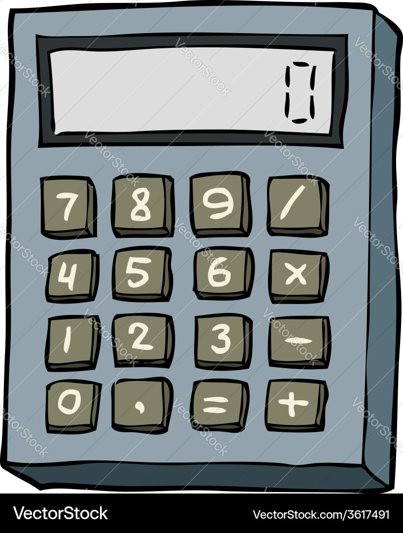 Doodle calculator Royalty Free Vector Image - VectorStock