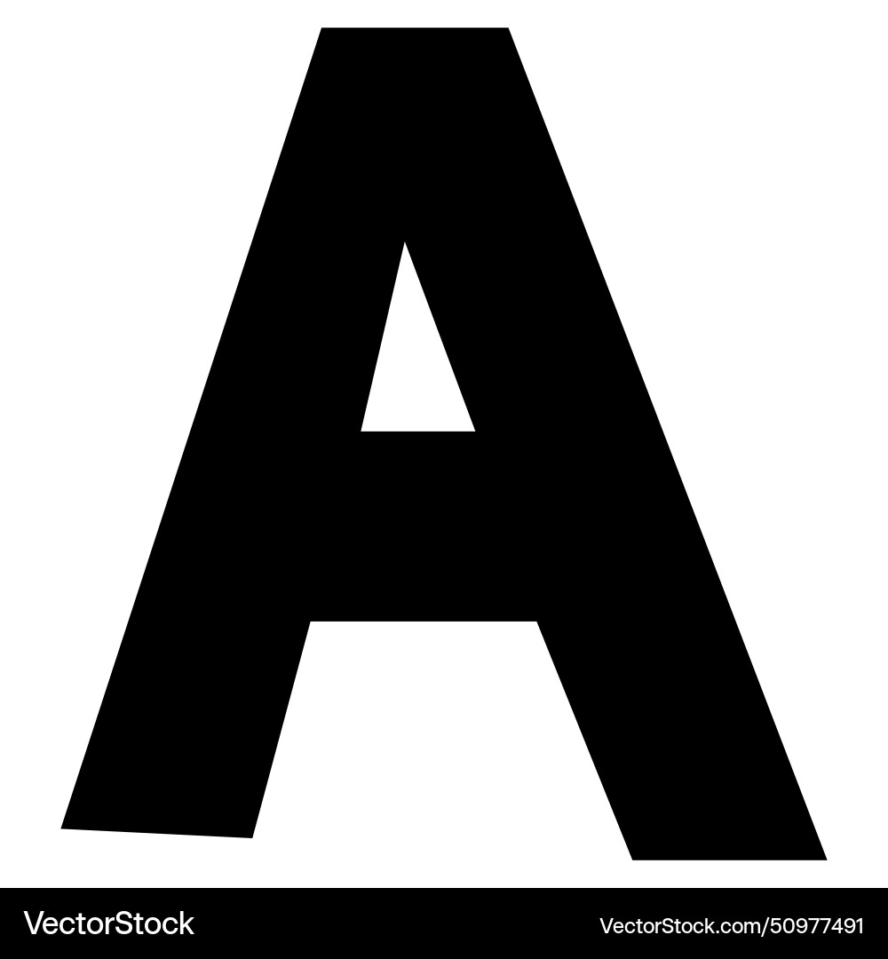 English alphabet a 1 Royalty Free Vector Image