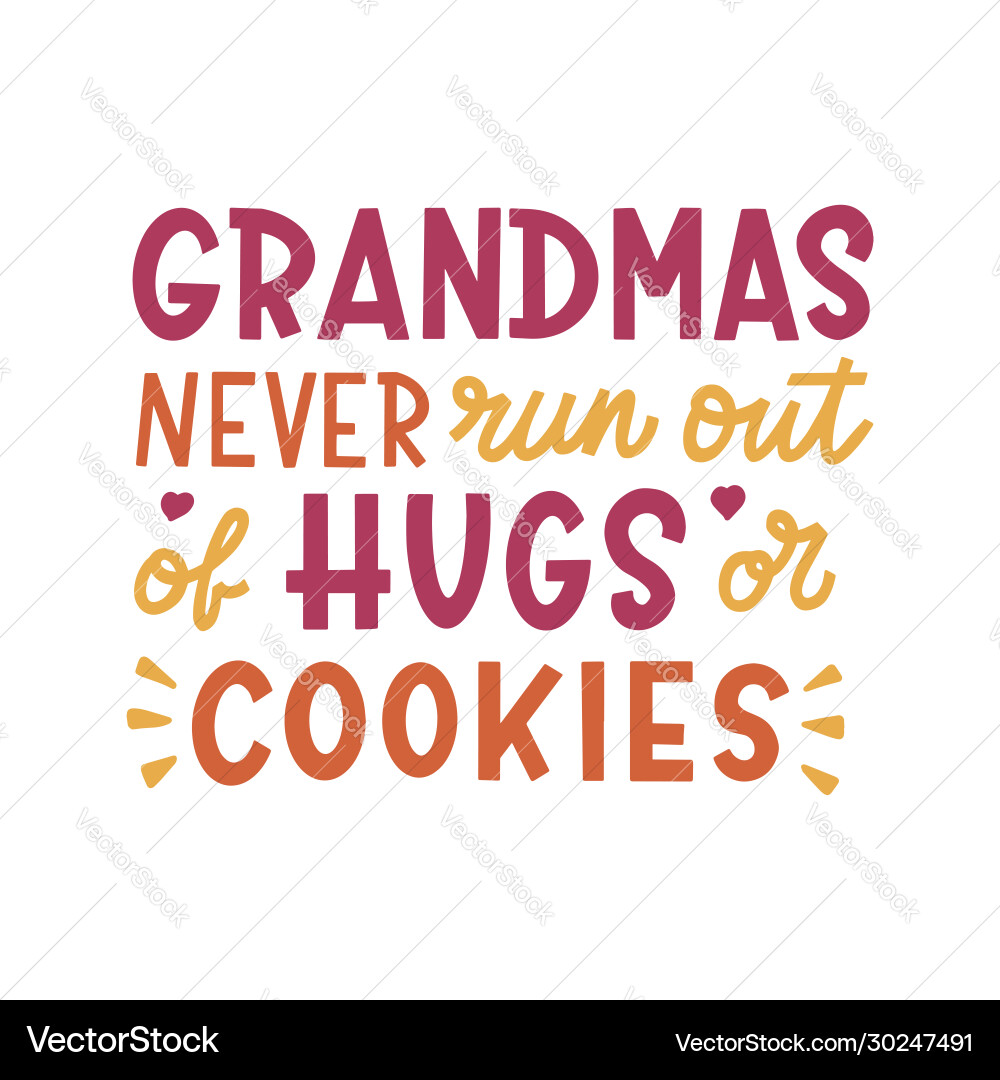 Grandma hand lettering Royalty Free Vector Image