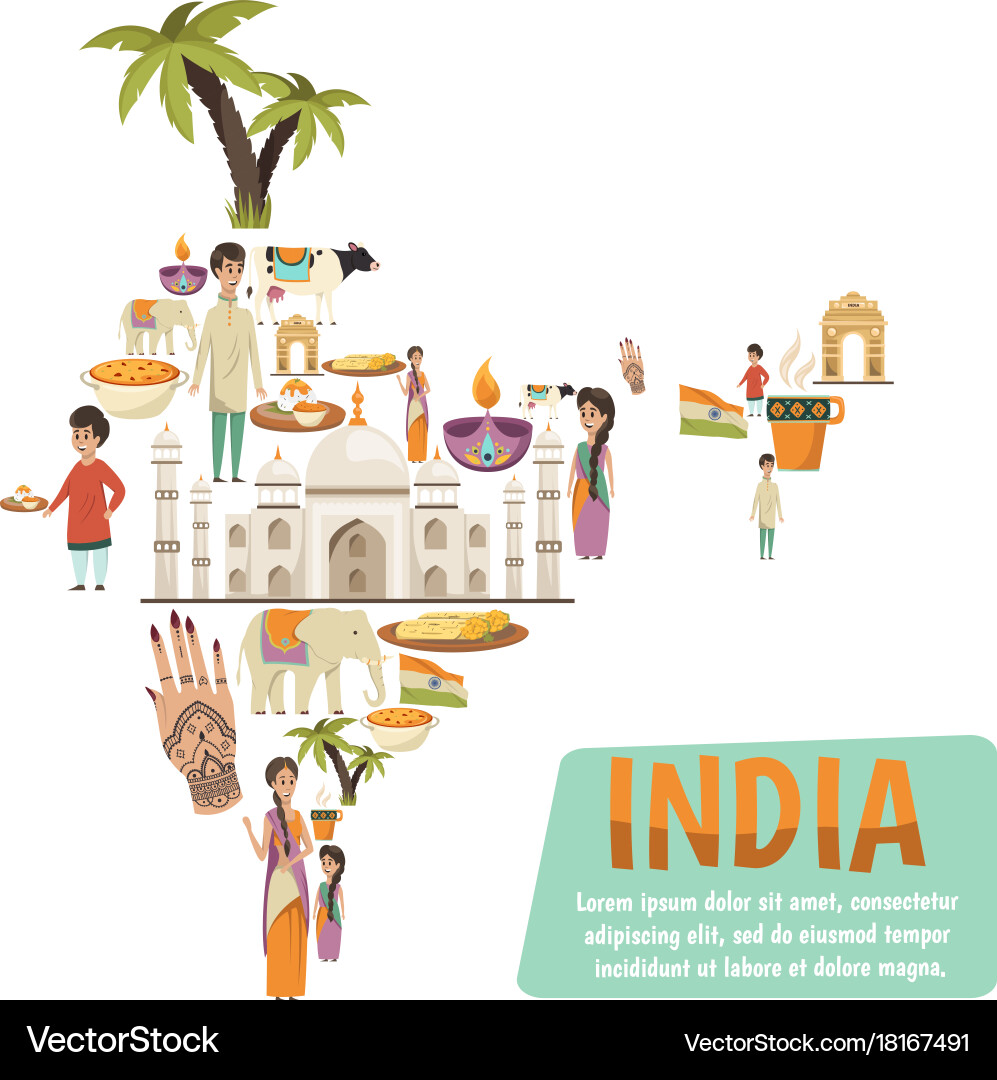 India map design concept Royalty Free Vector Image