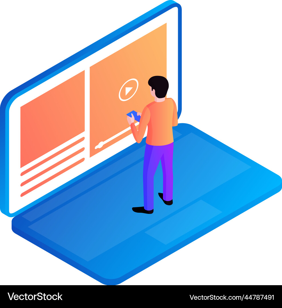 Laptop interface icon Royalty Free Vector Image