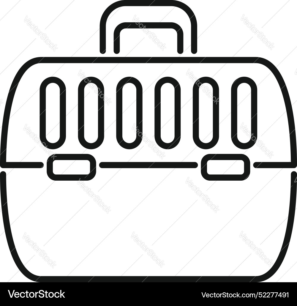 Plastic pet carrier for animals transporting Vector Image