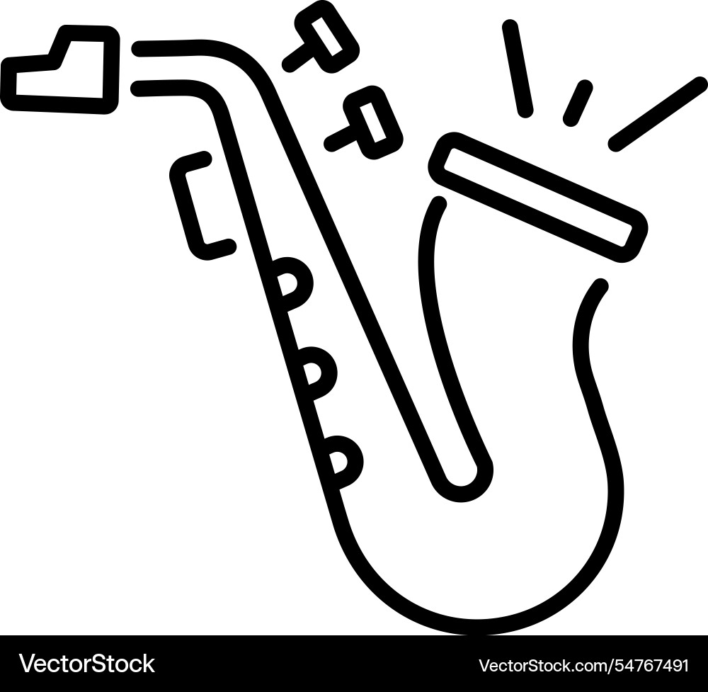 Saxophone Royalty Free Vector Image - VectorStock