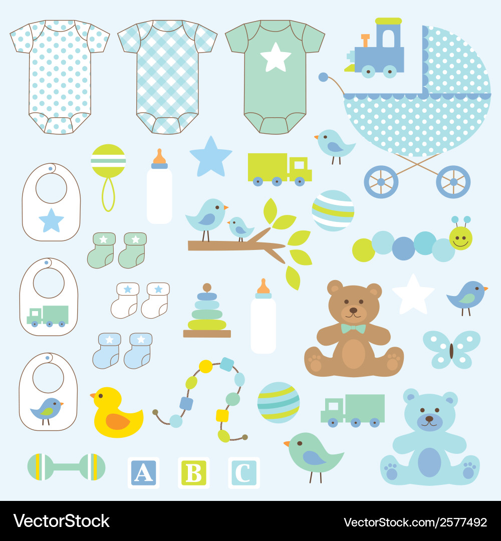 Baby boy clipart Royalty Free Vector Image - VectorStock