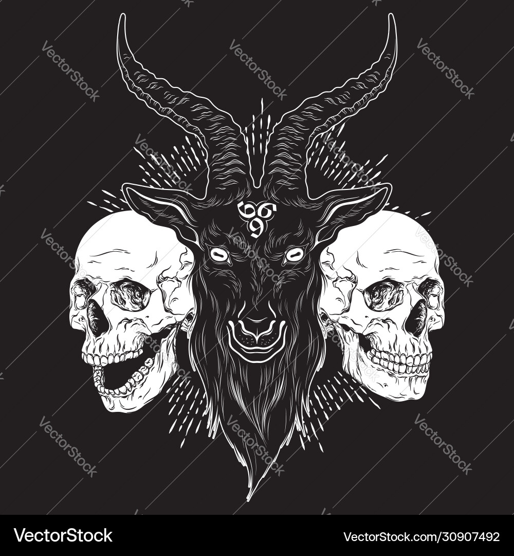 Demon Goat Skull Vector Images (over 380)