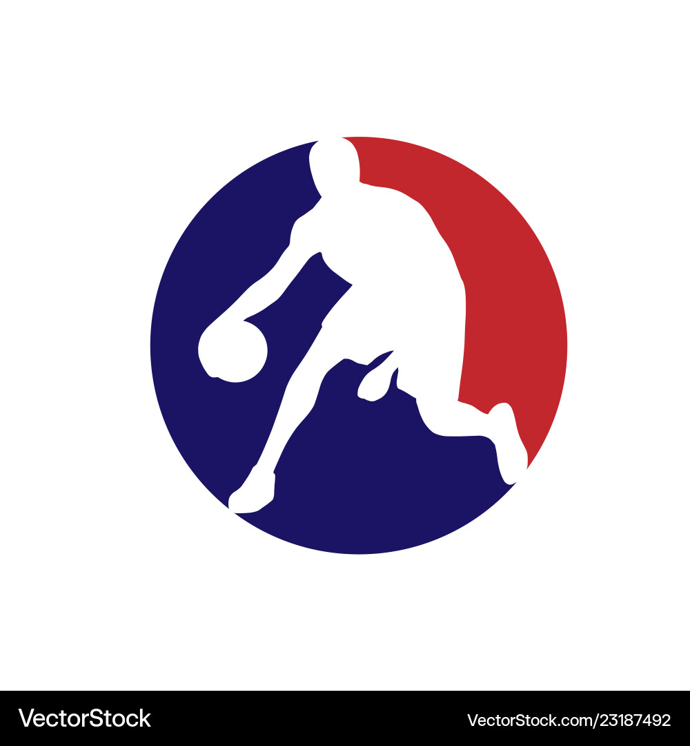 Basketball player symbol Royalty Free Vector Image