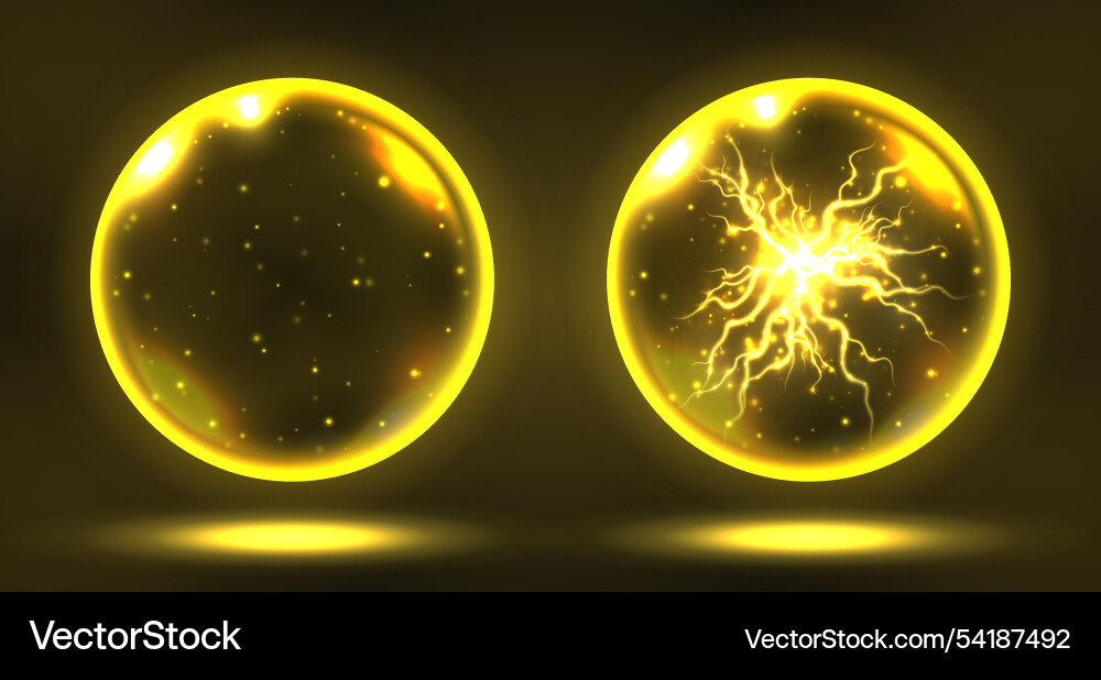 Crystal magic ball mystic prophecy orb with Vector Image
