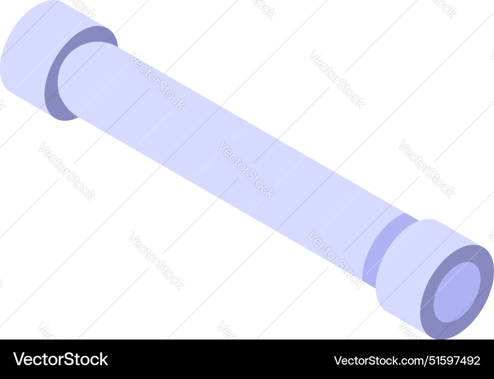 Long pipe section isometric plumbing supply icon Vector Image