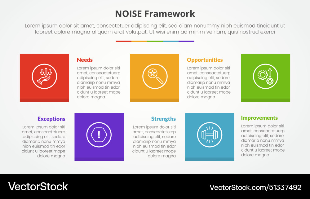 Noise analysis model infographic concept Vector Image