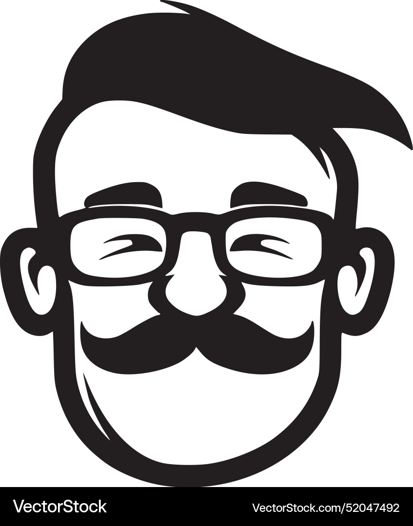 Papa - black and white Royalty Free Vector Image