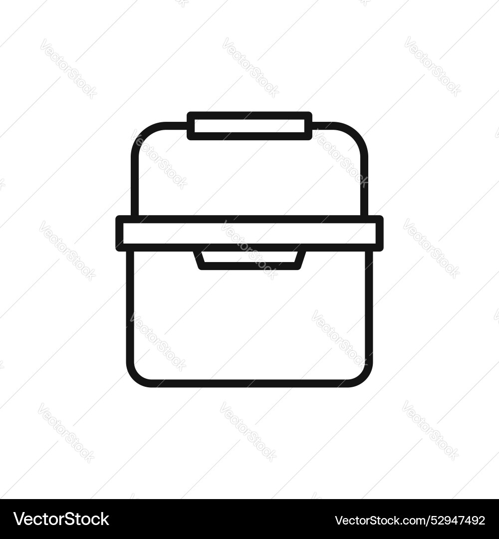 Portable fridge box icon symbol on white Vector Image