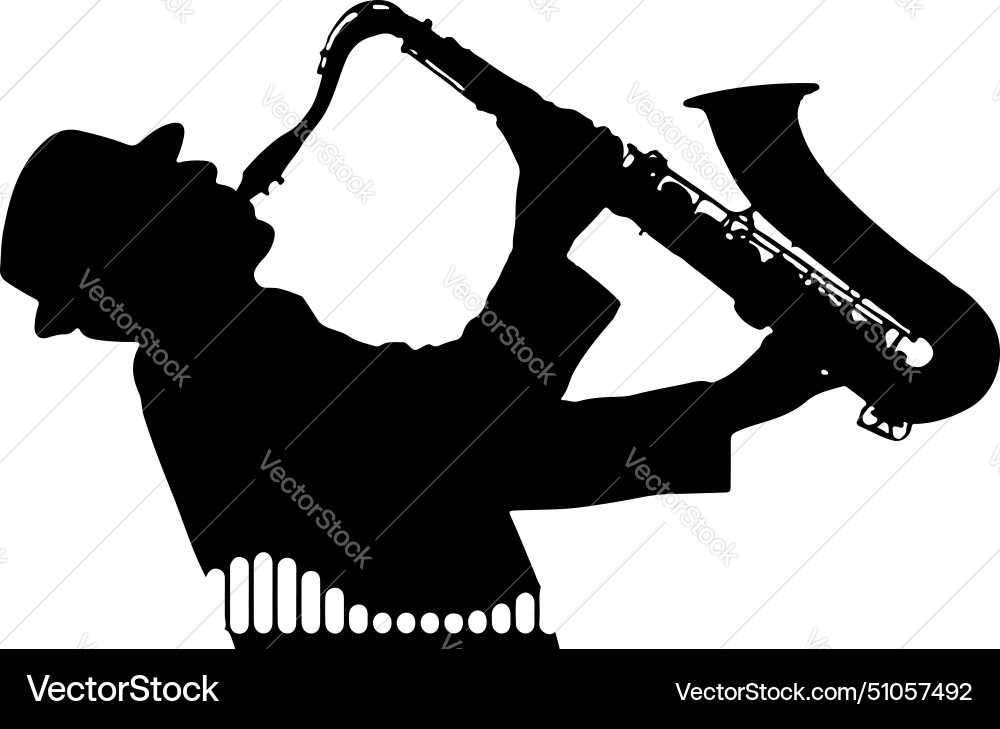 Saxophone player Royalty Free Vector Image - VectorStock