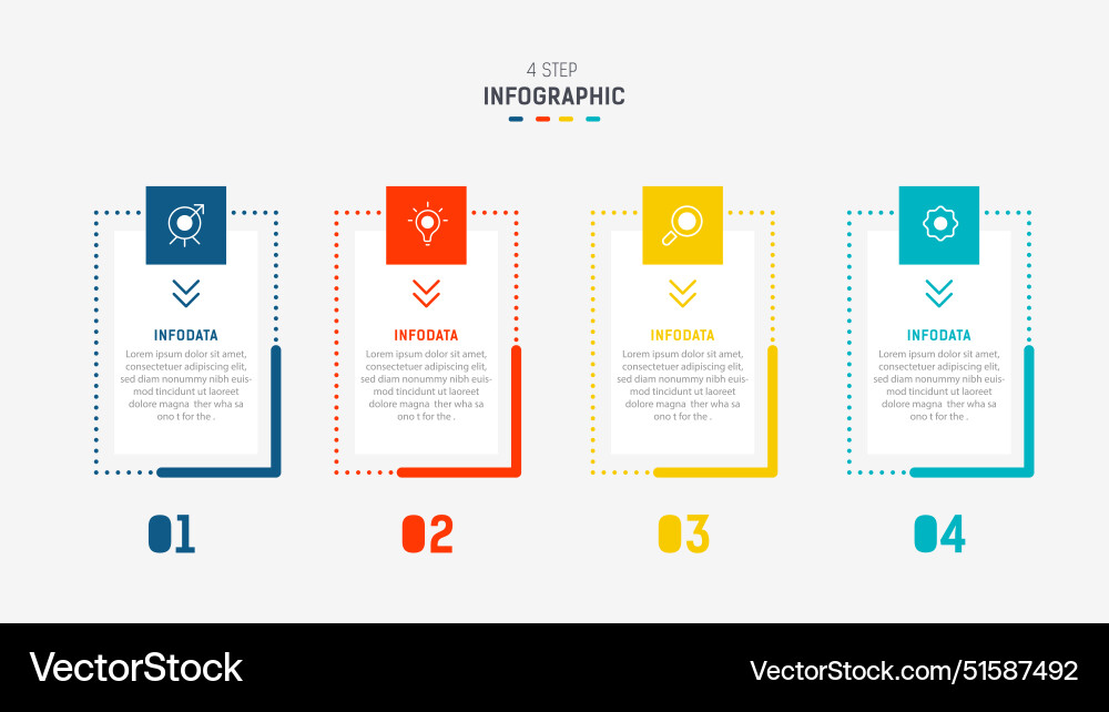 Three step infographic label design template Vector Image