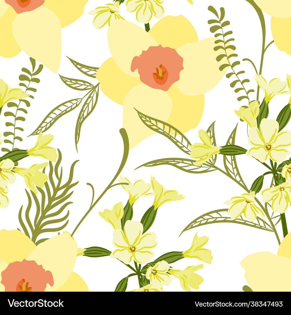 Abstract flowers seamless patterns Royalty Free Vector Image