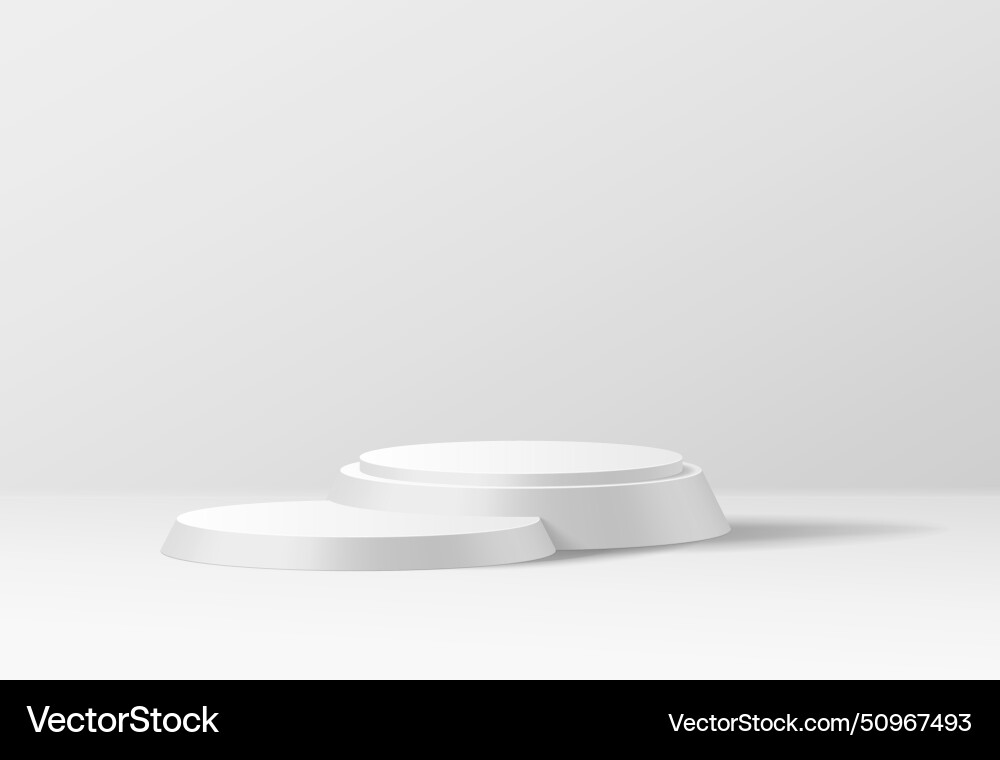Blank round step stage realistic Royalty Free Vector Image
