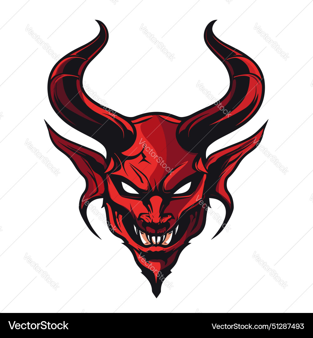 Cyber Demon Esports Logo Royalty Free Vector Image