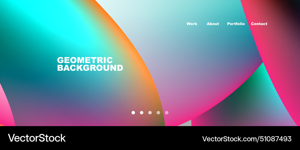 Geometric sky display with circles in magenta and Vector Image