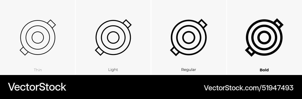 Inflatable icon thin light regular and bold style Vector Image