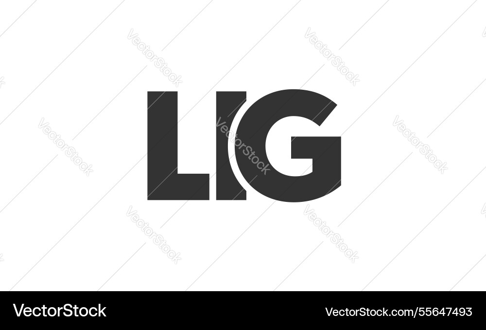 Lig logo design template with strong and modern Vector Image