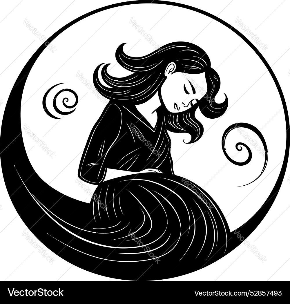 Maternity magic happy expectant mother logo Vector Image