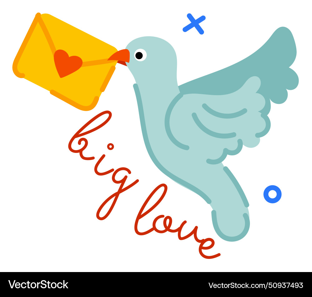 Messenger bird Royalty Free Vector Image - VectorStock