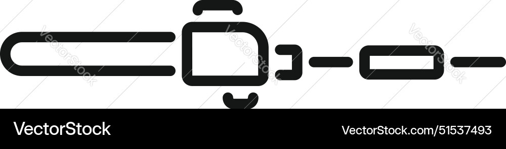 Minimalist electric car charging cable icon Vector Image