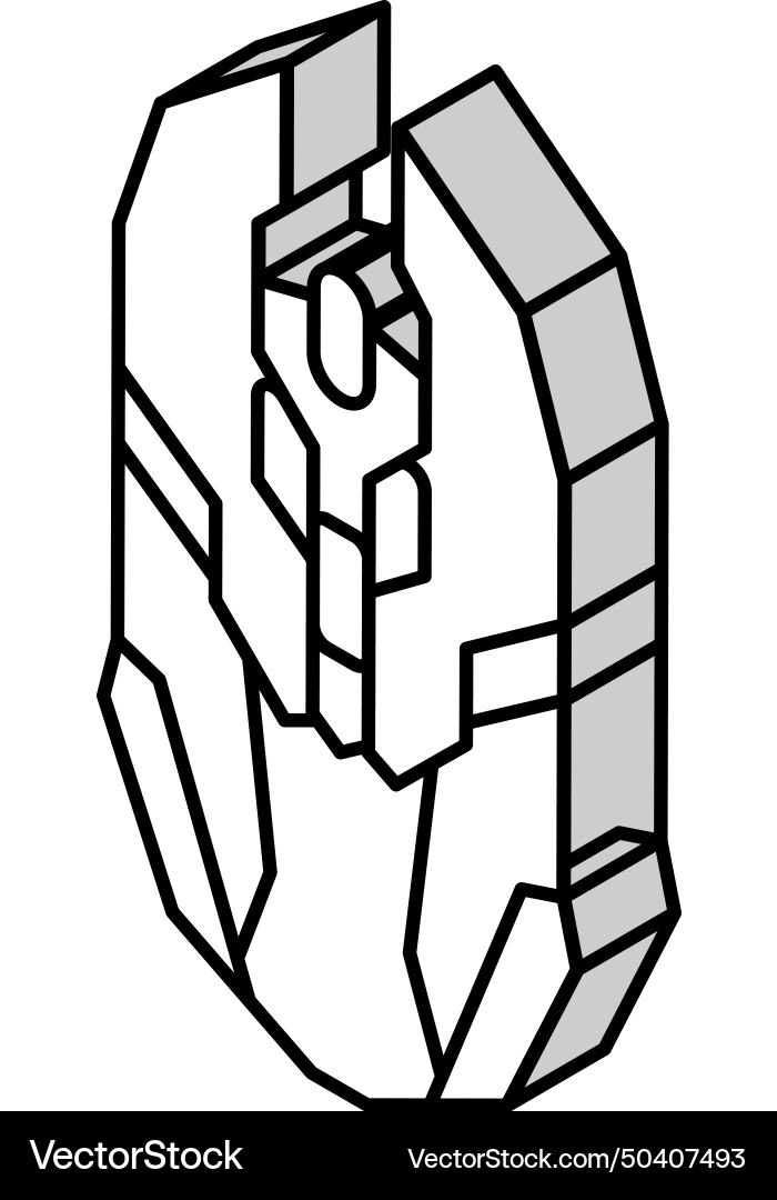 Mouse gaming pc isometric icon Royalty Free Vector Image