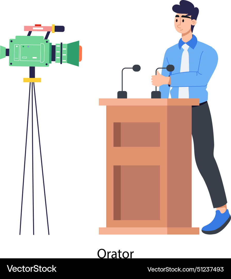 Orator Royalty Free Vector Image - VectorStock