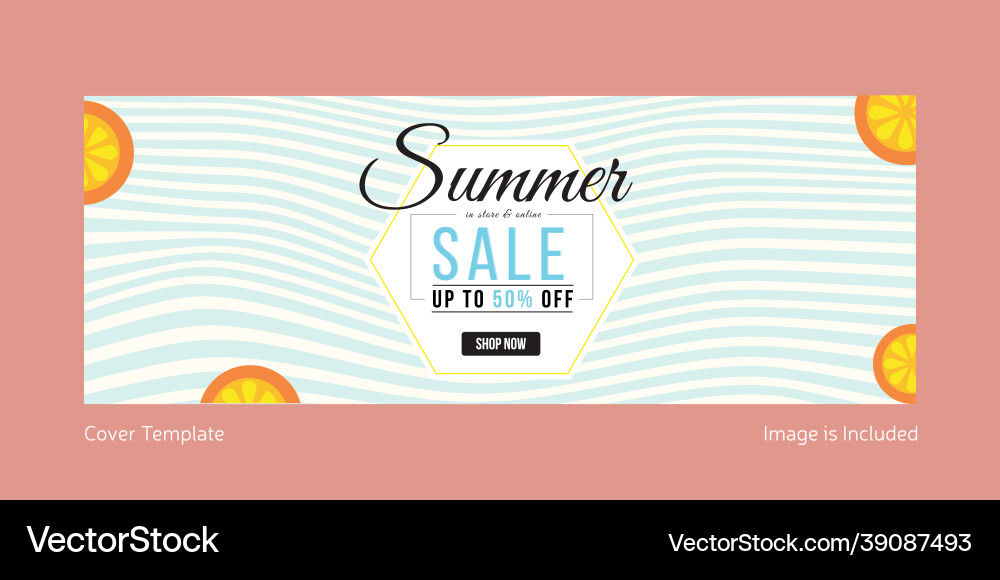 Summer beach party cover page Royalty Free Vector Image