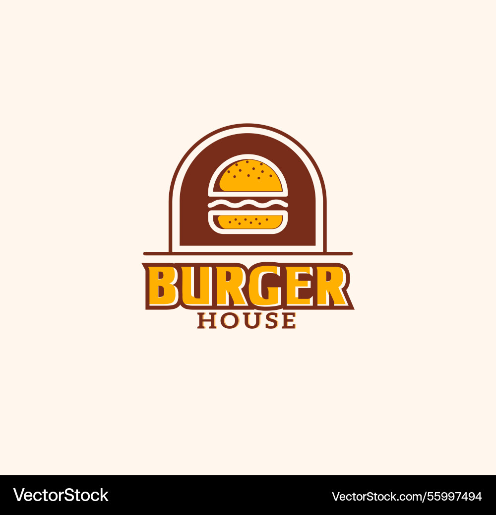 Burger shop logo Royalty Free Vector Image - VectorStock