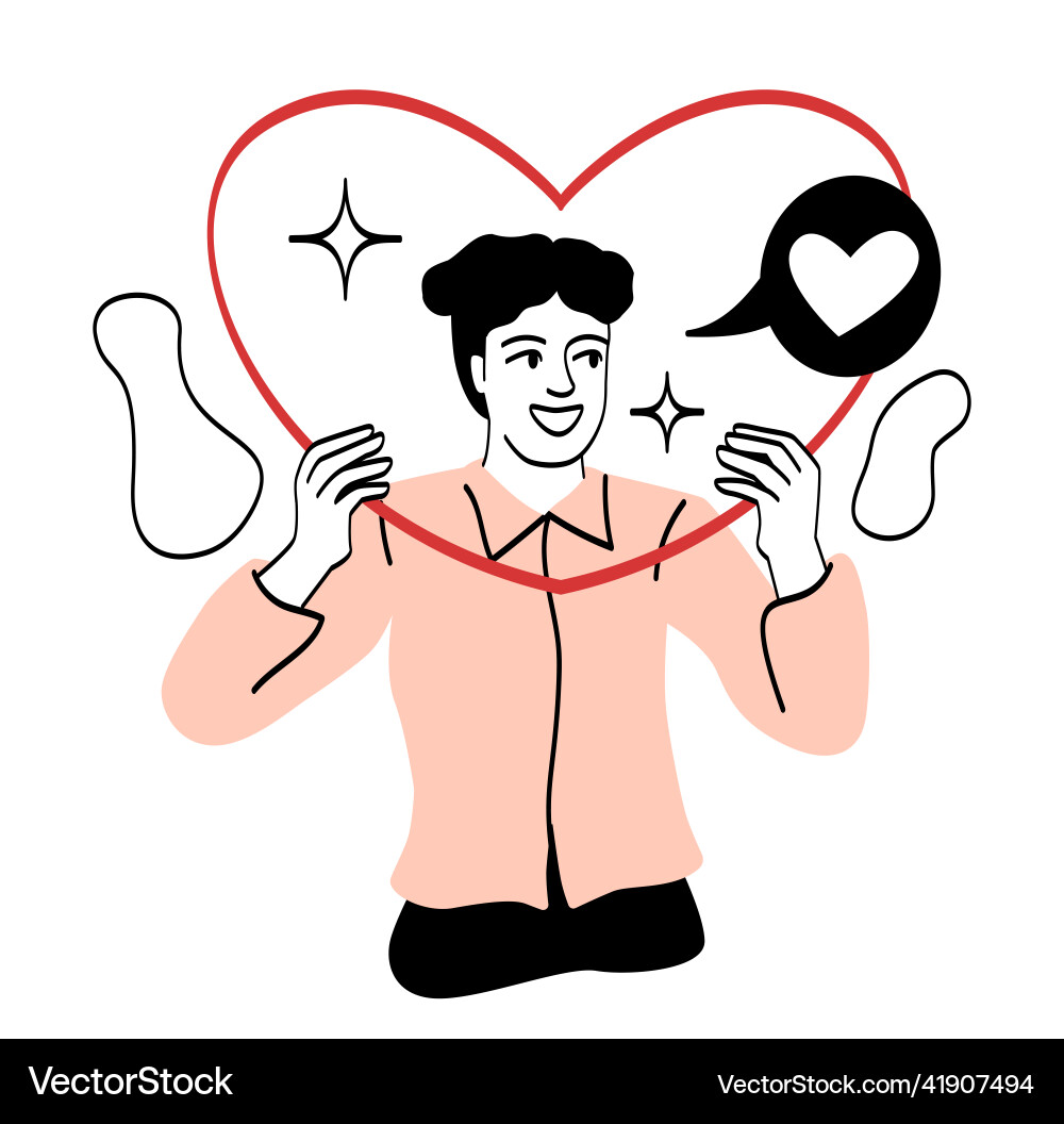 Giving and sharing love Royalty Free Vector Image