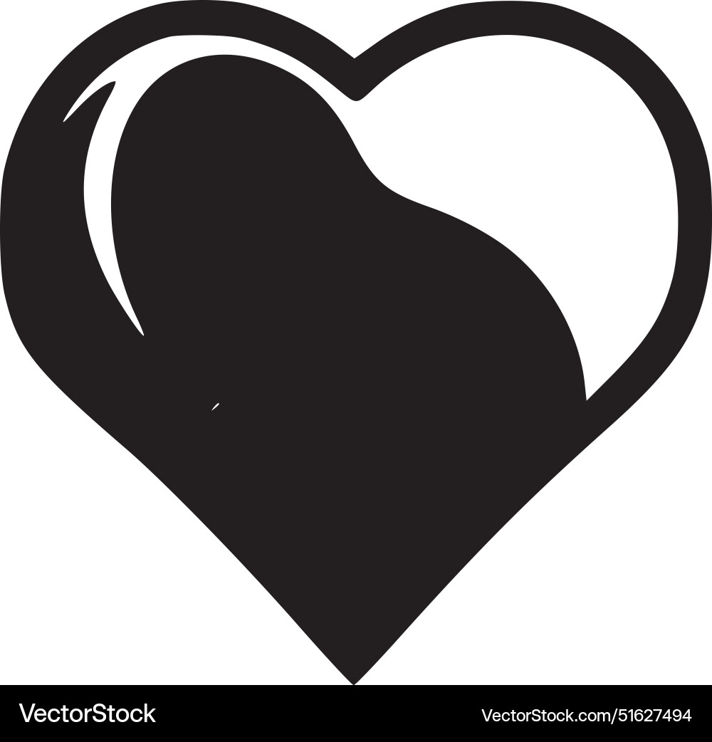 Heart - minimalist and simple silhouette Vector Image