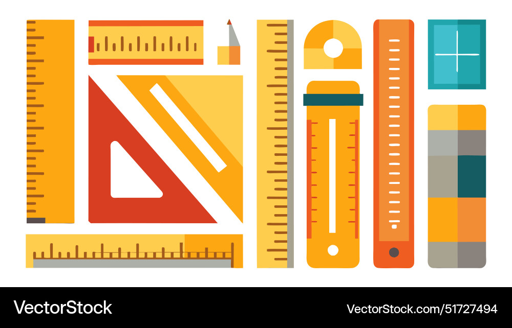 Inch and metric rulers centimeters inches Vector Image