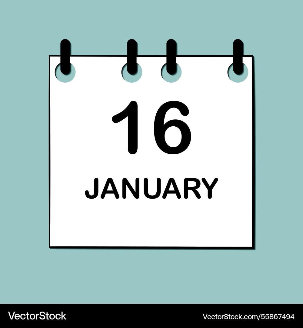 January daily calendar icon for design simple Vector Image