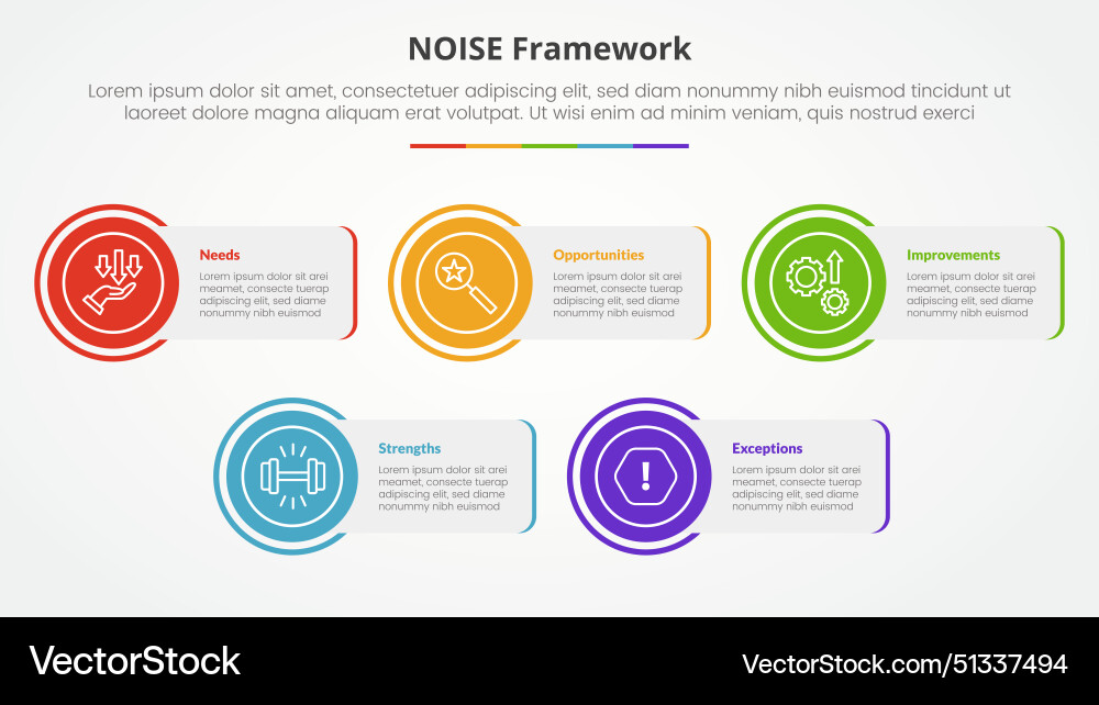 Noise analysis model infographic concept Vector Image