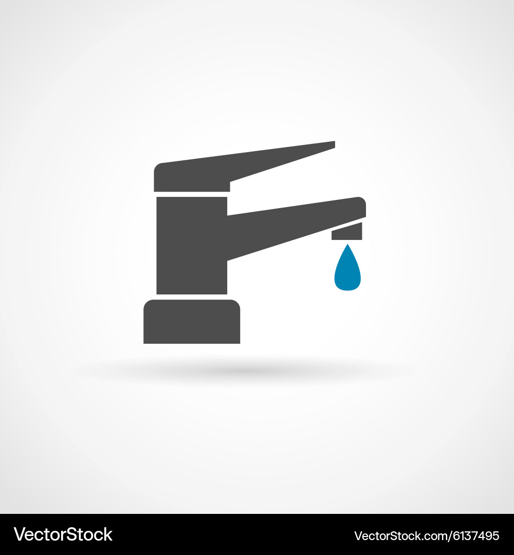 Bathroom Faucet Icon Royalty Free Vector Image