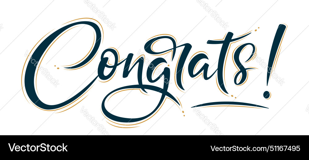 Bulk lettering greeting sign handwritten modern Vector Image