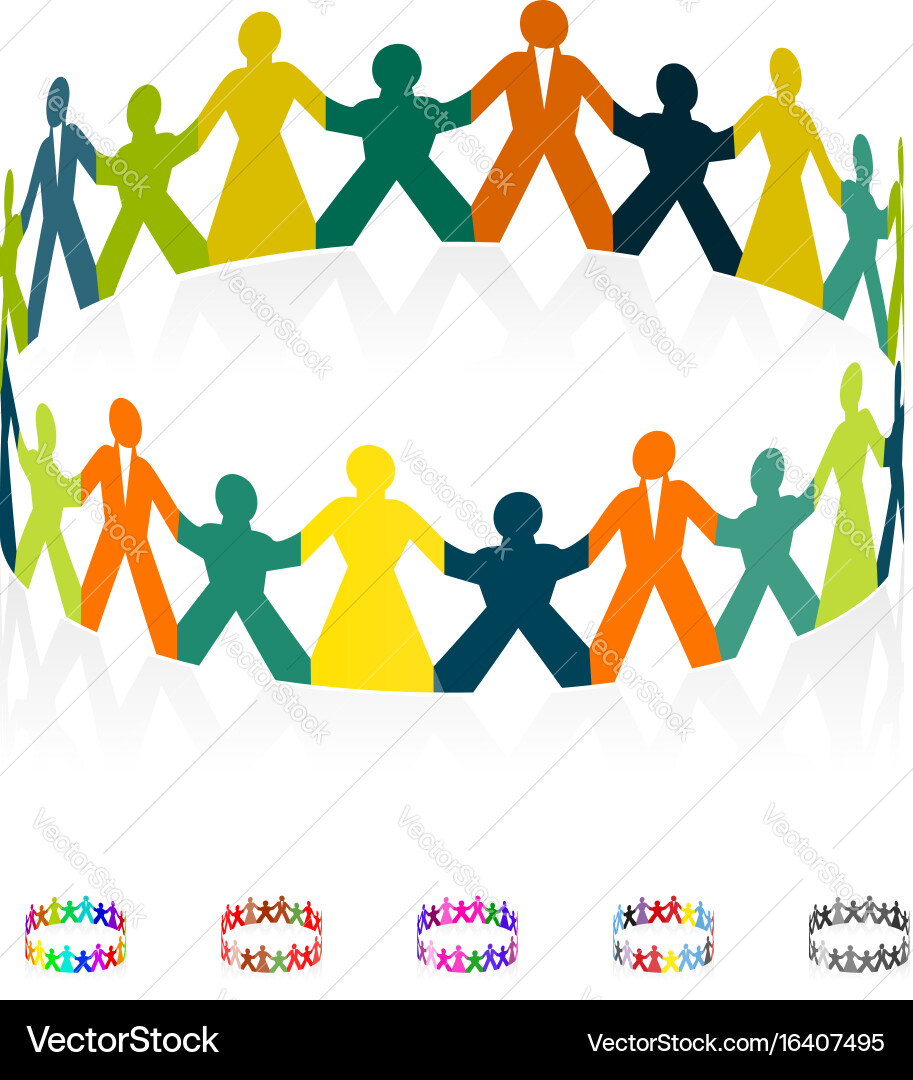 Hands Holding Circle Royalty Free Vector Image
