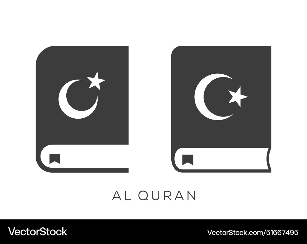 Holy quran icon set Royalty Free Vector Image - VectorStock