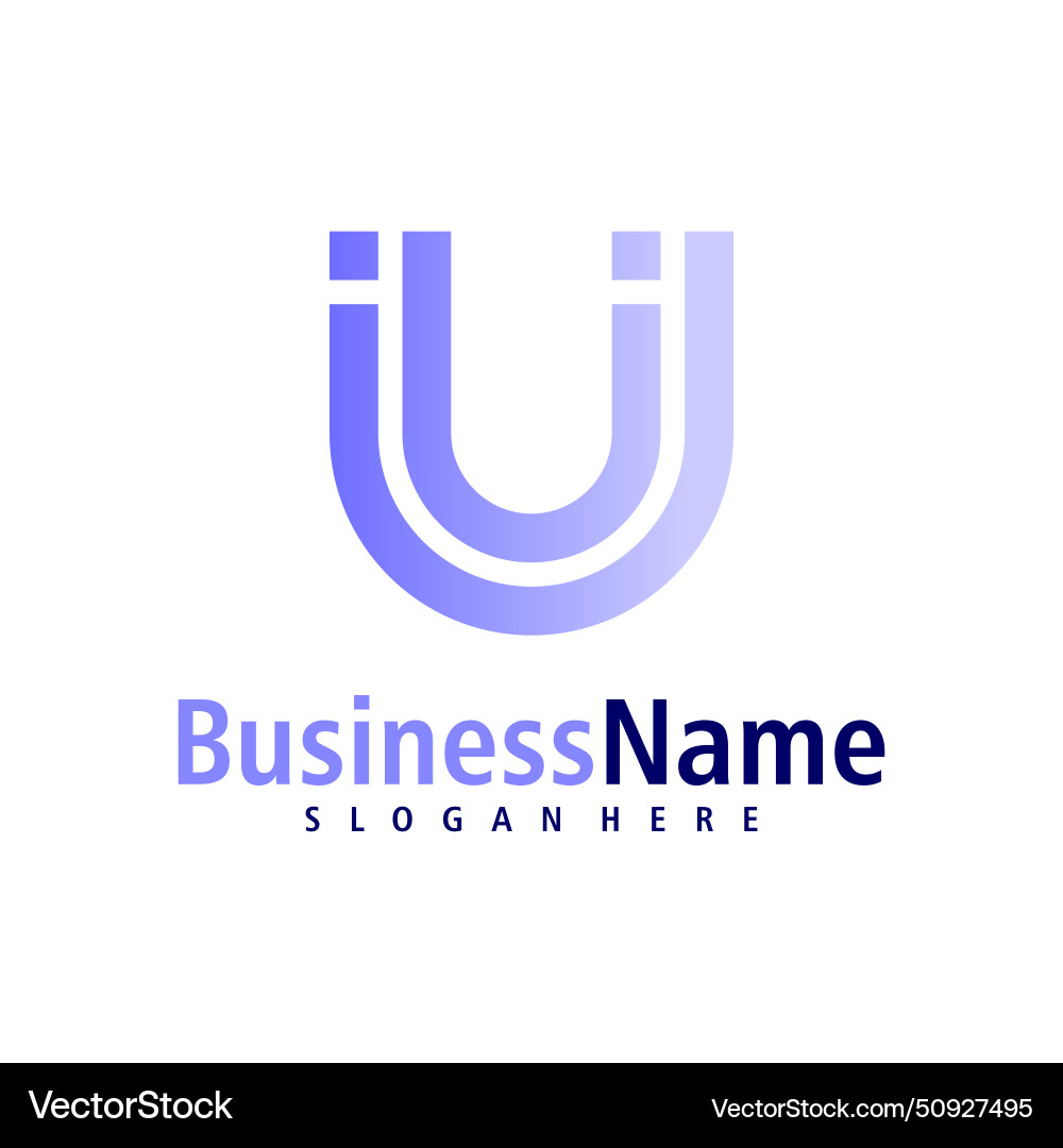Letter u logo design creative initial Royalty Free Vector