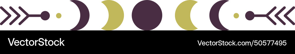 Mysticism and symbolism moon phases eclipse Vector Image