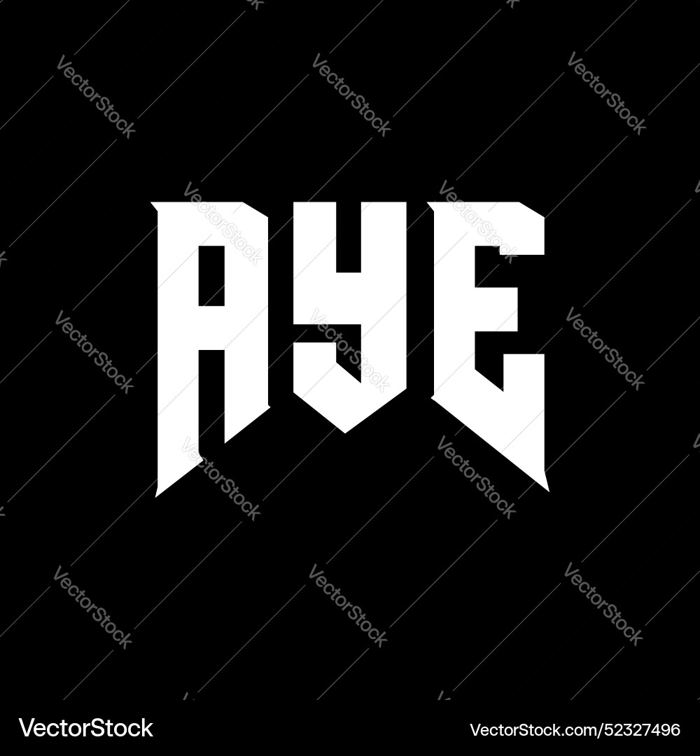 Aye letter logo design for technology company Vector Image