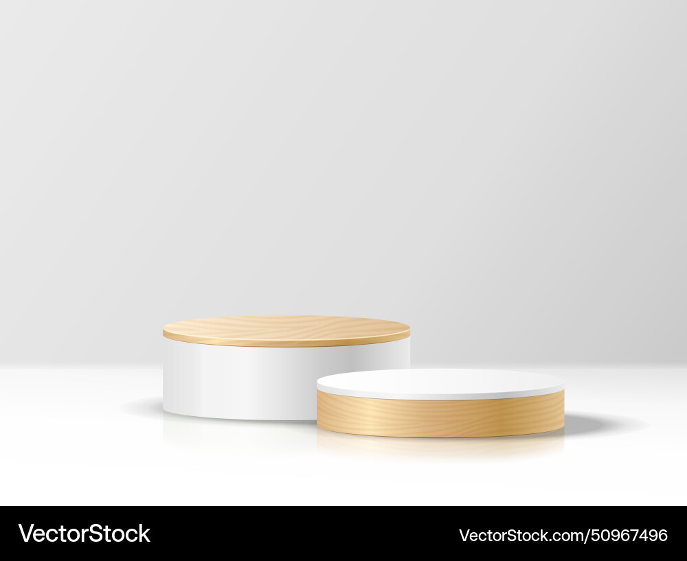 Blank round step stage realistic Royalty Free Vector Image