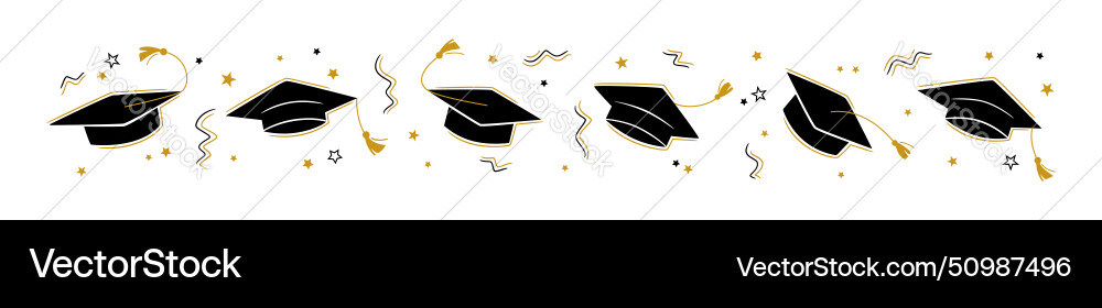 Graduation Celebration Border Royalty Free Vector Image