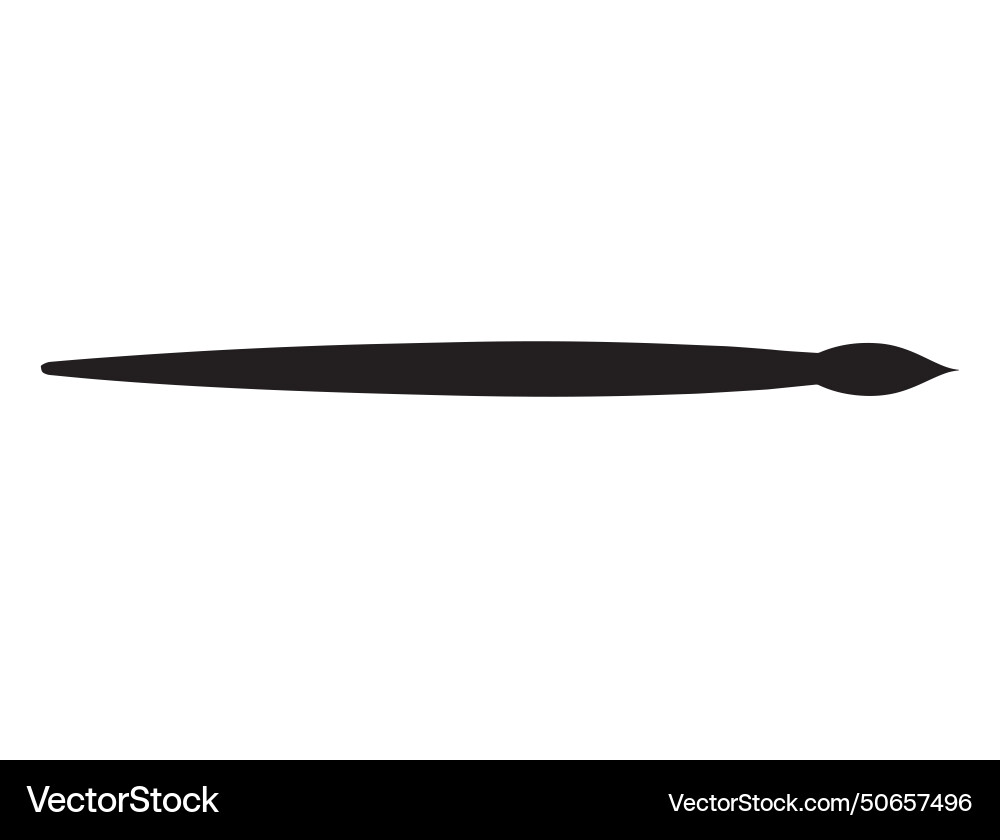 Paint brush silhouette art Royalty Free Vector Image
