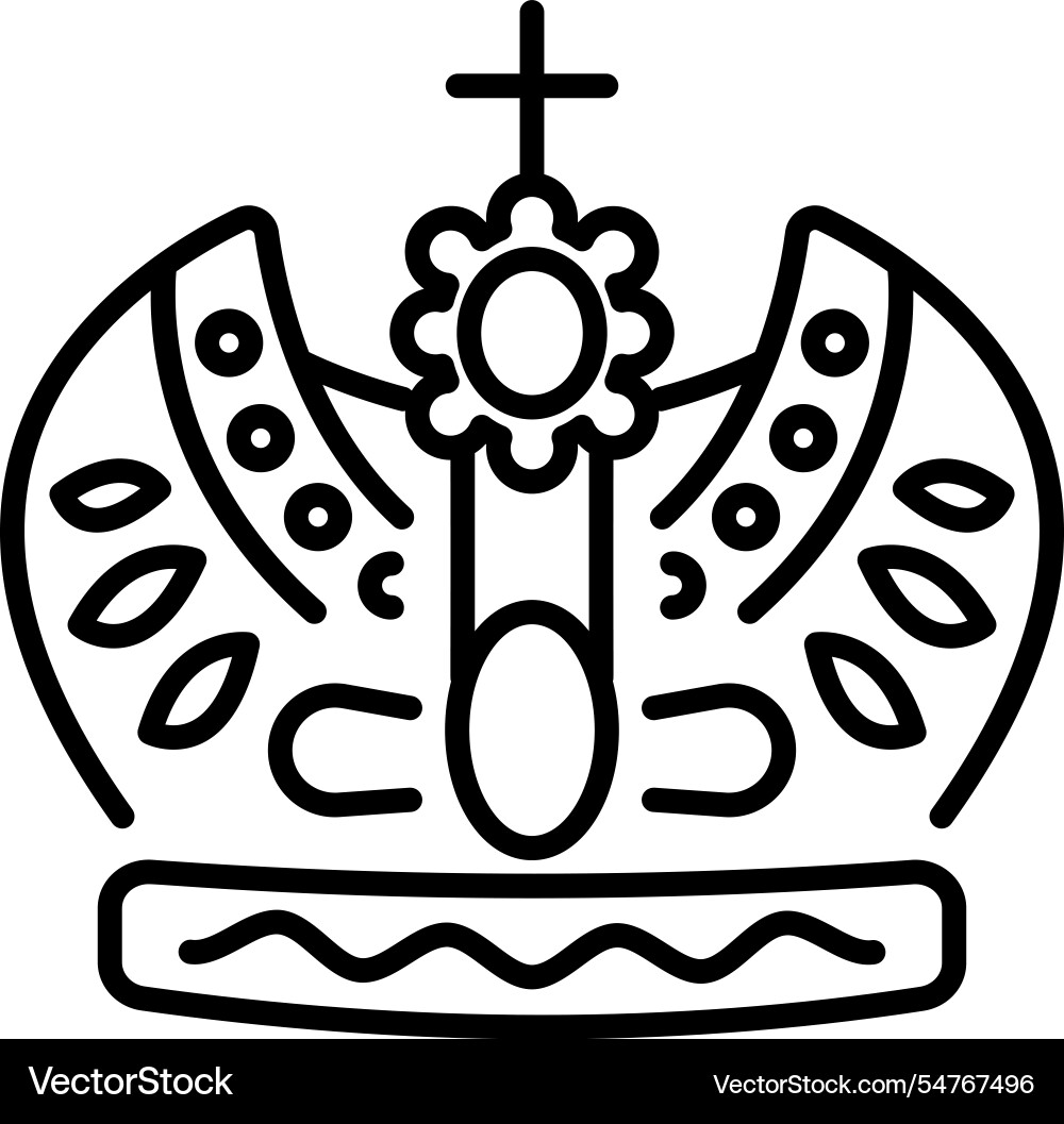 Russian crown Royalty Free Vector Image - VectorStock